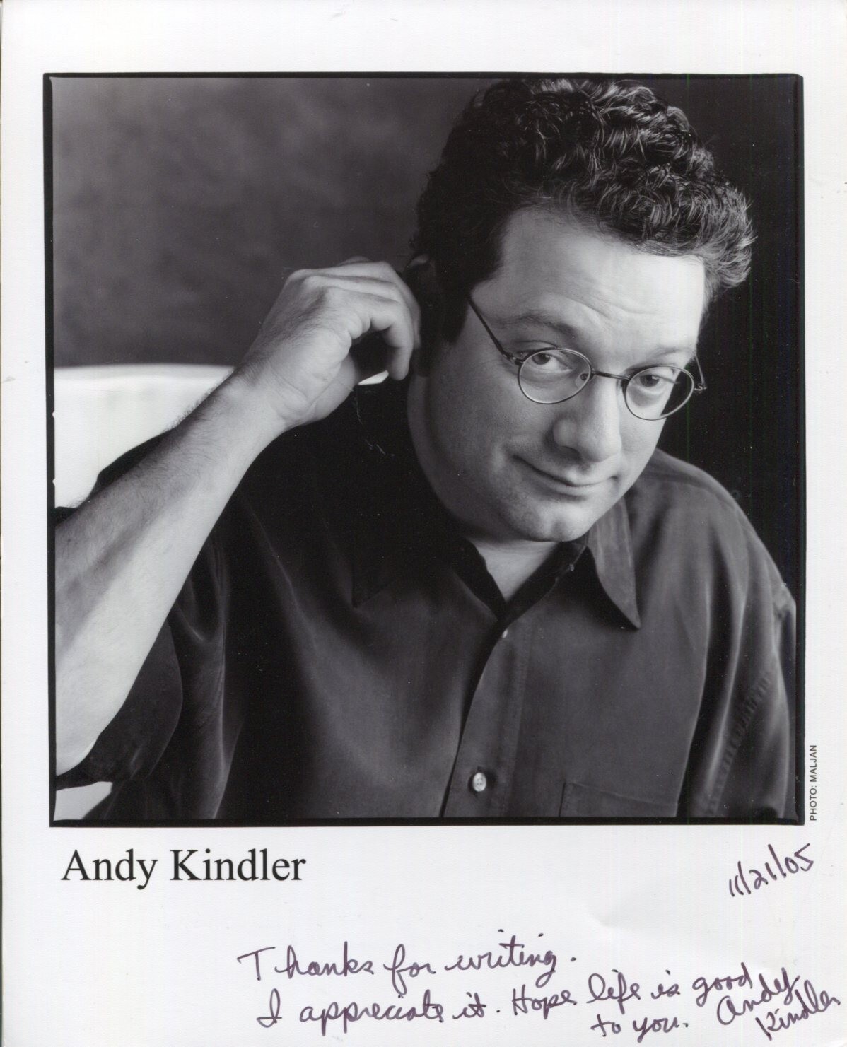 Andy Kindler Bob's Burgers Everybody Loves Raymond Rare Signed ...