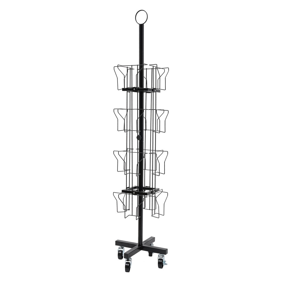 4 Tier Rotating Greeting Card Rack 16 Pocket Post Card Rack Retail ...