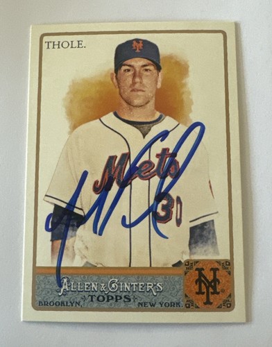 NY Mets Josh Thole Signed 2011 Allen & Ginter Autograph Card #347 Rare ...