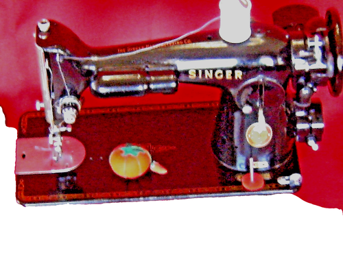 Singer 201 gear driven sewing machine sew auto upholster denim leather ...