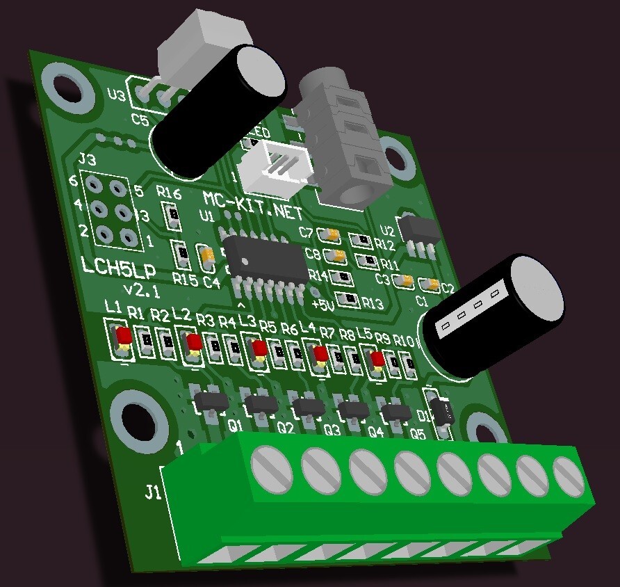 5 Channel LED Controller, Chaser, Sequencer, Sound Activated Music ...