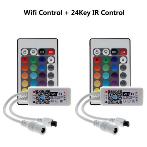 Wifi RGB/RGBW LED Controller Mini DC12V With RF 21Key/IR 24Key Remote ...