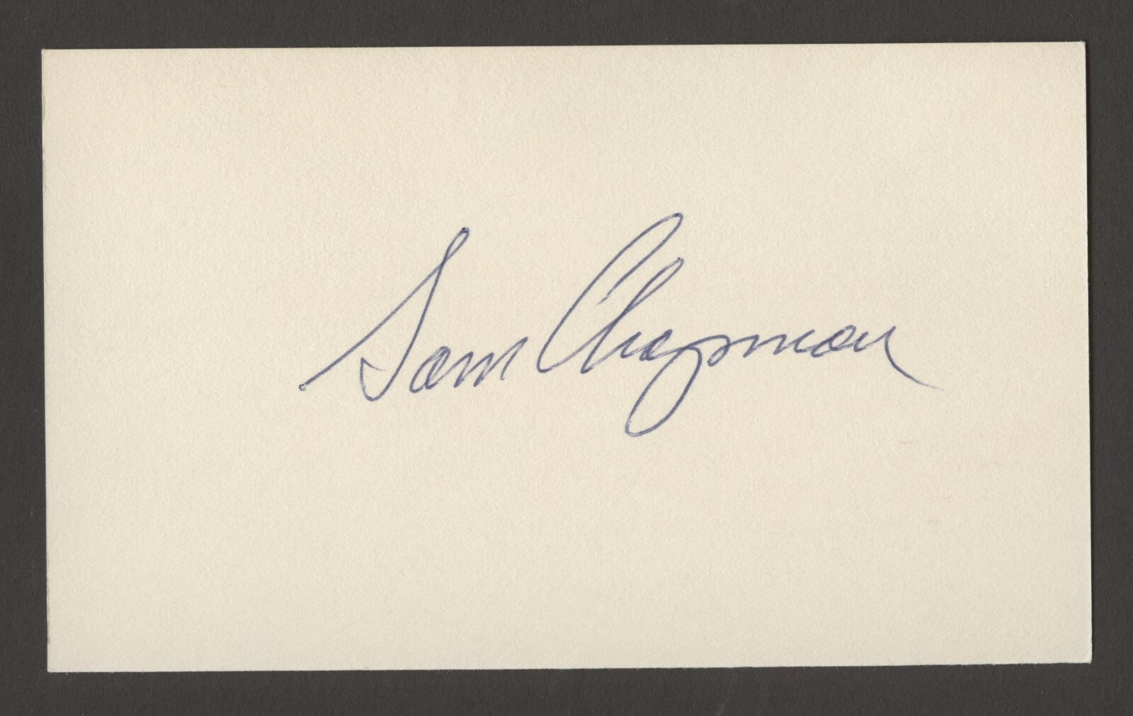 Sam Chapman d.2006 signed autograph auto 3x5 index card Baseball Player ...