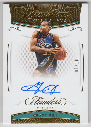 2020-21 Panini Flawless Grant Hill Legendary Scripts Autographs Gold ...