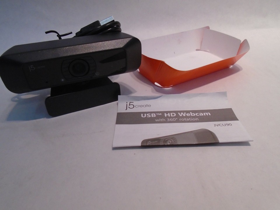 NEW NO BOX J5 CREATE USB HD WEBCAM JVCU90 360 DEGREE ROTATION BLACK | eBay