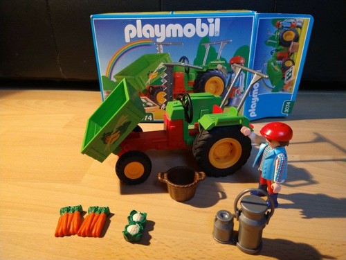 Playmobil Traktor mit Ladefläche (3074), 90% vollständig, ohne BA, OVP ...