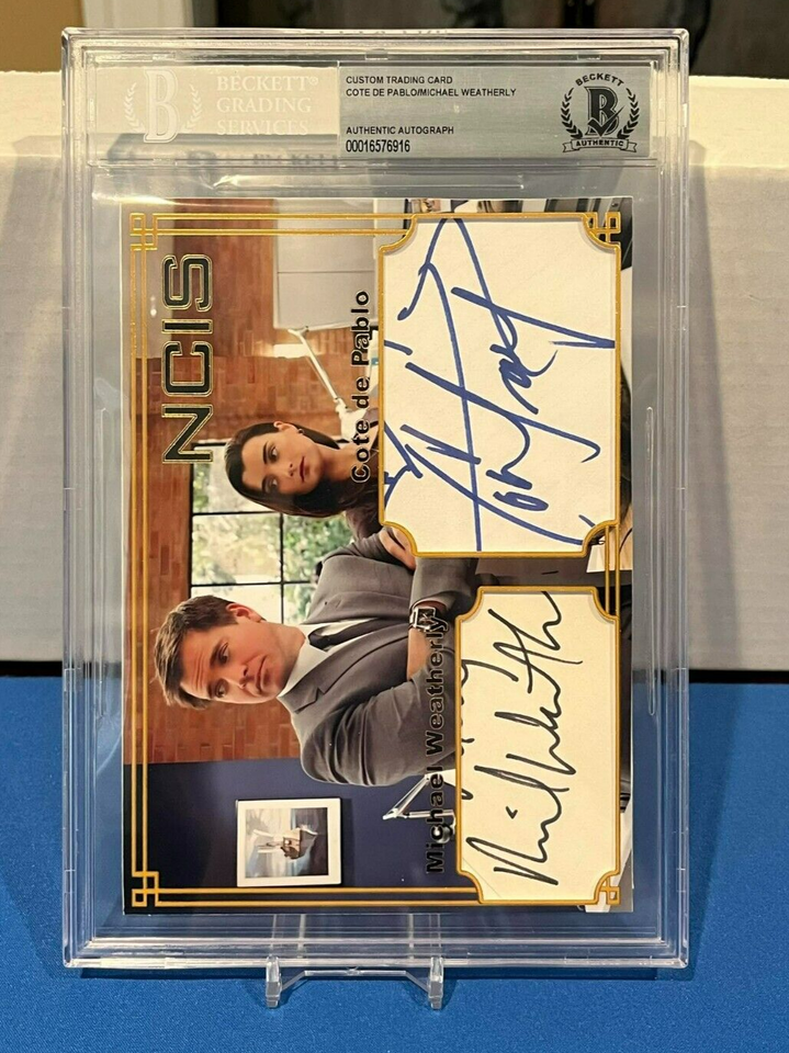 MICHAEL WEATHERLY COTE DE PABLO TONY ZIVA NCIS AUTO CUSTOM CARD BECKETT ...