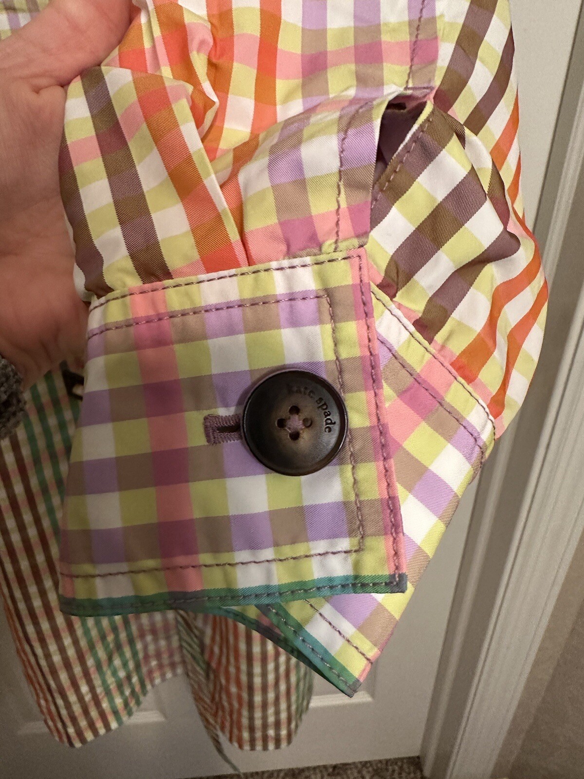 Kate Spade New York Pastel Rainbow Plaid Jacket | eBay