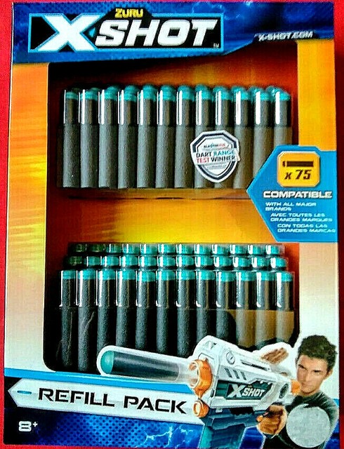 2x ZURU Xshot X-shot 75 Foam Dart Bullet Ammunition Refill for sale ...