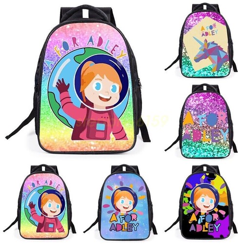 A For Adley Backpack Girls Student School Bag Travel Rucksack Birthday ...