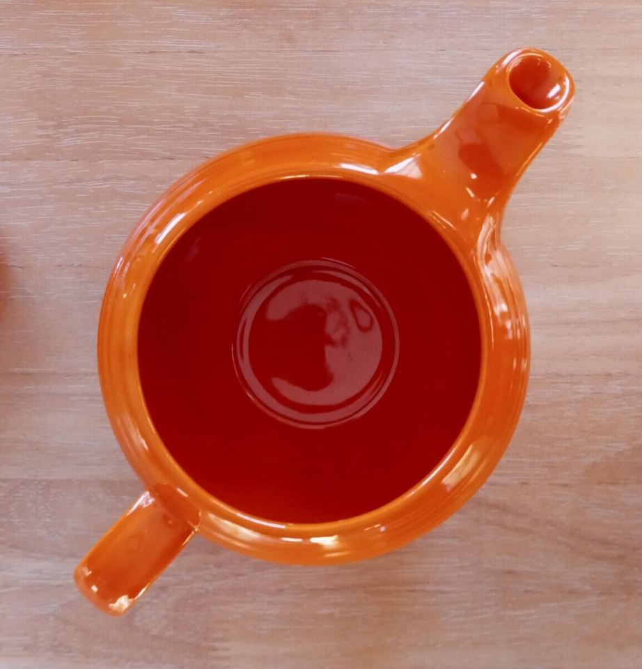 Vtg. Fiesta Red Orange Teapot Medium C Handle HLC Homer Laughlin USA ...