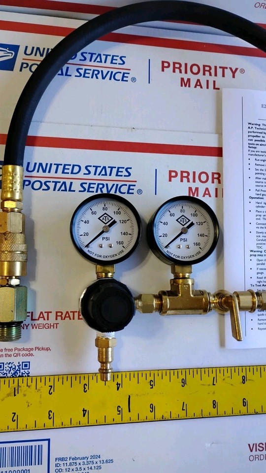 ATS EASTERN AIRCRAFT COMPRESSION TESTER .040 ORIFICE LYCOMING CONT ...