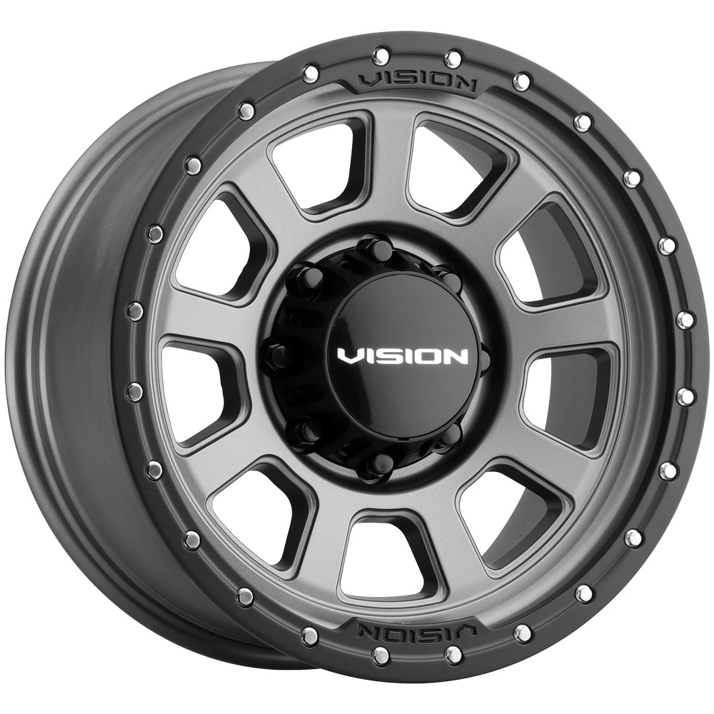 (Set of 4) Vision 350 Ojos 18x9 6x5.5" -12mm Gunmetal Wheels Rims 18 ...