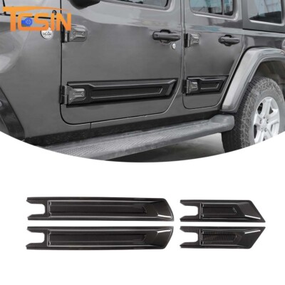 4X Door Scuff Guard Protector Cover Trim For Jeep Wrangler JL/JT 18 ...