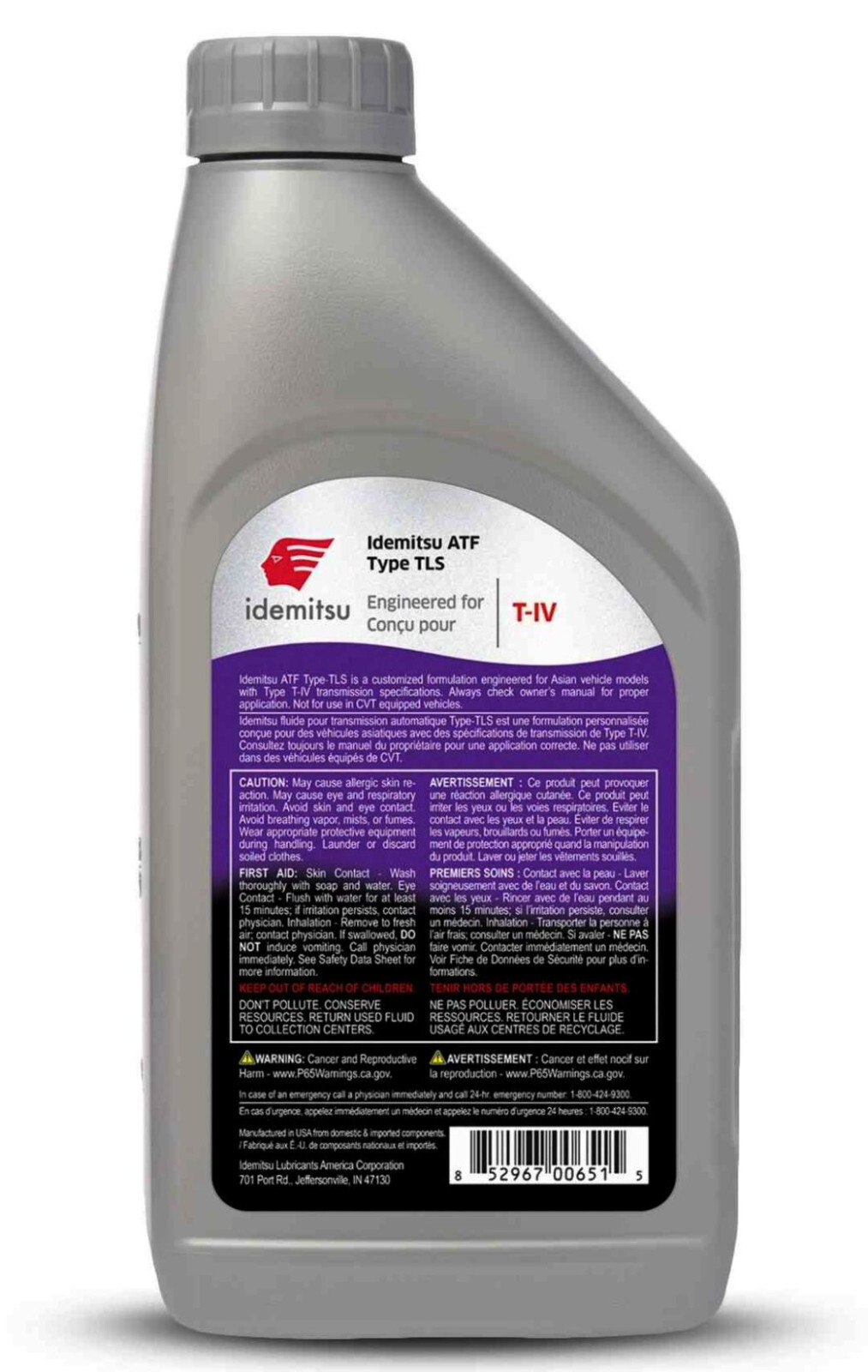 4 QUART IDEMITSU ATF TYPE TLS T-IV Automatic Transmission Fluid for ...