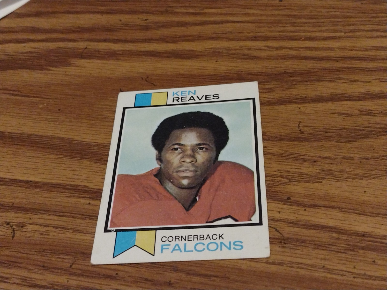 1973 Topps Football Ken Reaves #308 Atlanta Falcons (Norfolk State) VG ...