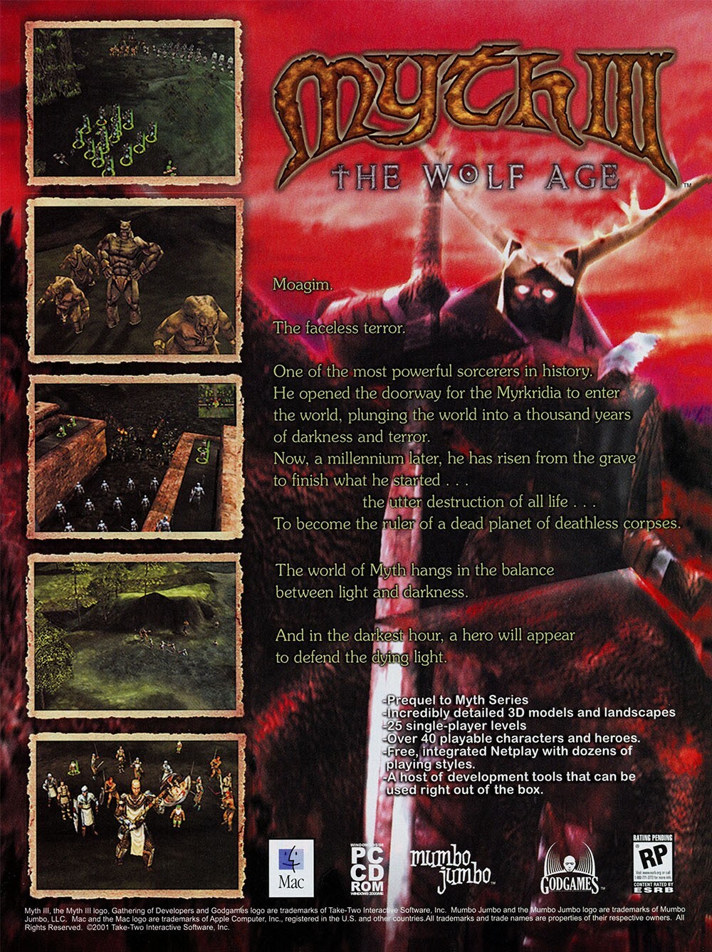 Myth 3 The Wolf Age III PC Original 2002 Ad Authentic Tactical Video ...