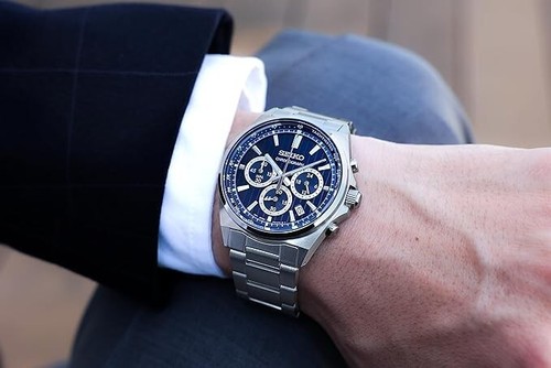 SEIKO SBTR033 Seiko Selection S Series Blue Chronograph Men's Watch New ...