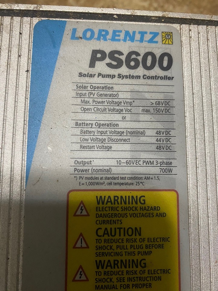 Lorentz PS600/PP600H Solar pump system controller Kit | eBay