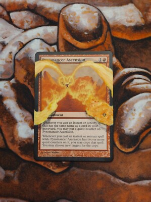 Magic the Gathering Pyromancer Ascension Hand Painted Unique Custom MTG ...