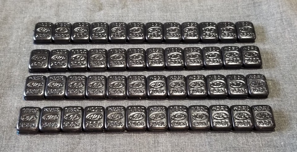 N Model Railroad Train 1/8 Oz CAR WEIGHTS Adhesive Back LEAD FREE Iron ...