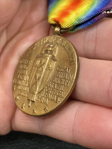 WW1 Allied Campaign US Victory Medal Great War For Civilization WWI ...