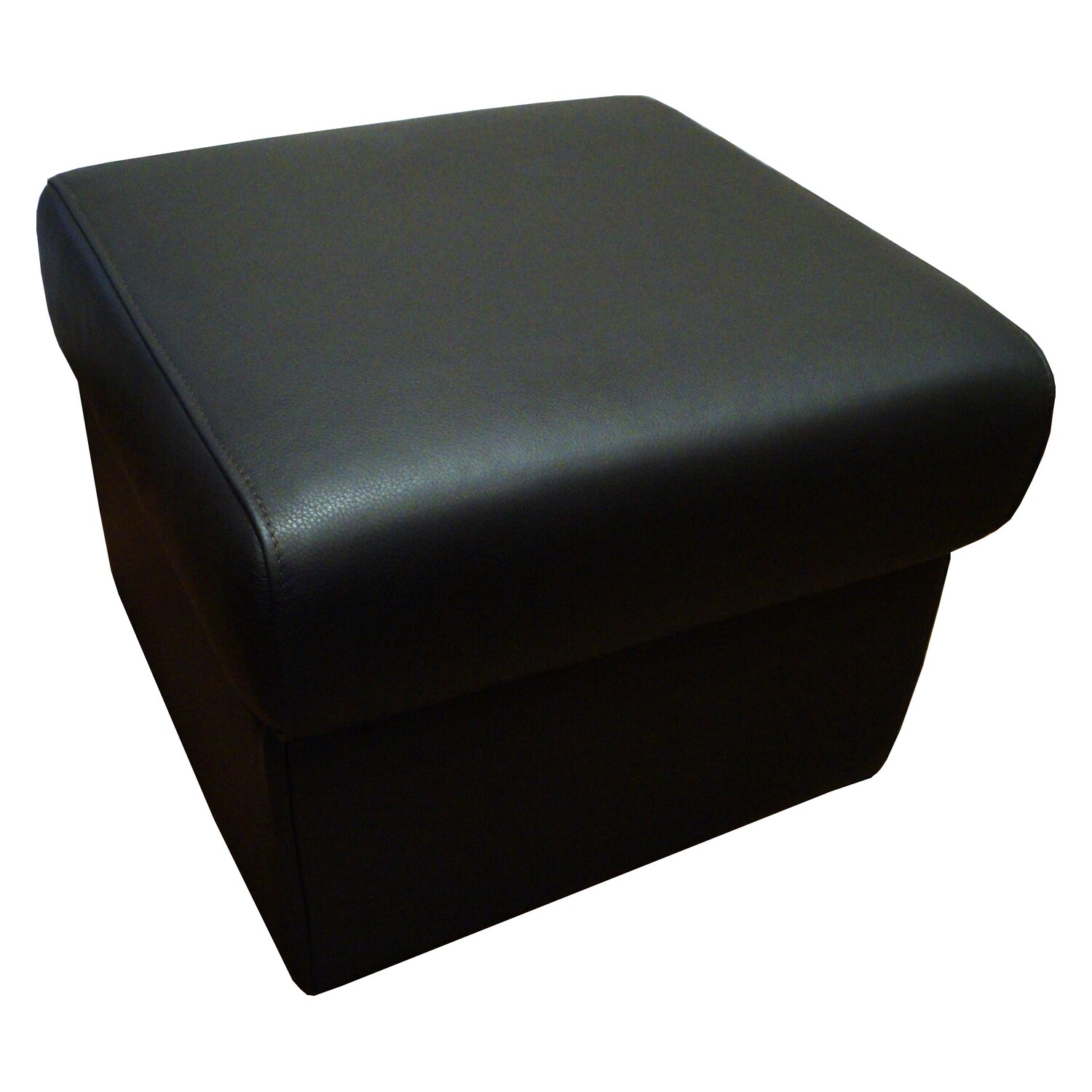 Schwarz Echtleder Hocker 50x50 mit Stauraum Sitzhocker Sitzwürfel Leder Puff | eBay
