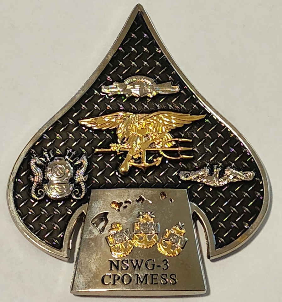 Naval Special Warfare Group Three CPO Mess Navy Chief Challenge Coin | eBay