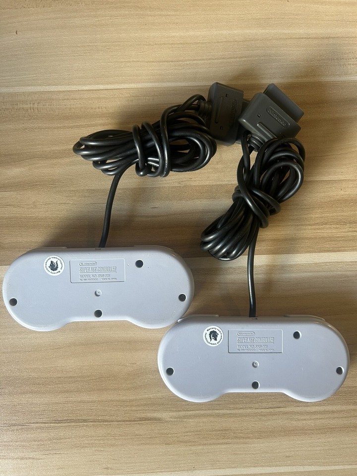 2 SNES Super Nintendo Original Controllers Authentic OEM OFFICIAL SNS ...