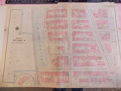 ORIGINAL Early 1900s 22 x 32 NYC New York City Riverside Drive UWS Map ...