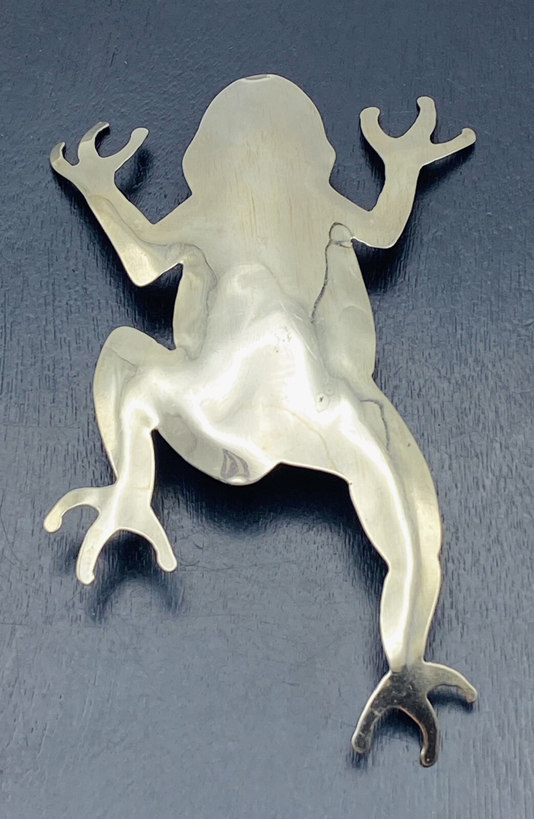 Vintage Zirkus Sterling Silver Frog Brooch Pin 7.6g - Gem