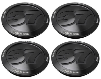 4x Volk Rays Genuine Center Caps VR CAP MODEL-37 Black Cap TE37 SAGA SL ...