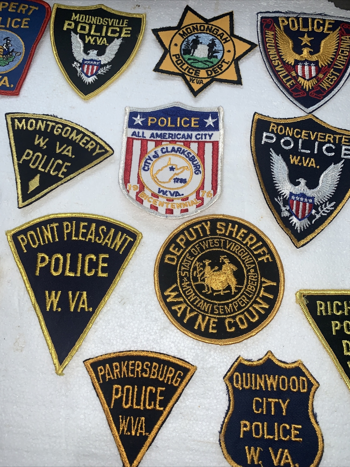 VINTAGE lot of (17) DIFFERENT WEST VIRGINIA POLICE patches | eBay