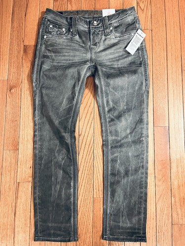 Rock Revival Buckle Women’s New Tags $149 Gray Boris Crop Jeans size 26 ...