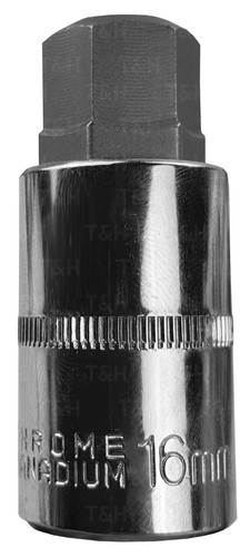 BERGEN Hex Socket H16mm 1/2" Drive 55mm 16mm Hex Key Single Socket ...