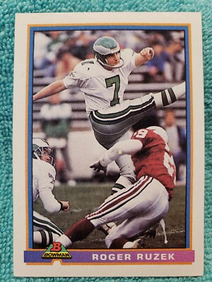 1991 BOWMAN ROGER RUZEK #408 PHILADELPHIA EAGLES | eBay