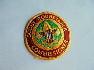 Cool Vintage BSA Boy Scout Roundtable Commissioner Scouting Cloth Patch ...