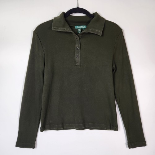 Lauren Ralph Lauren Shirt Sz M Ripped Preppy Y2k Country Club Feminine ...