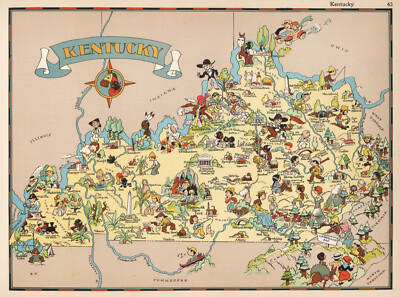 12266.Decor Poster.Vintage Interior wall art design.1935 Kentucky ...
