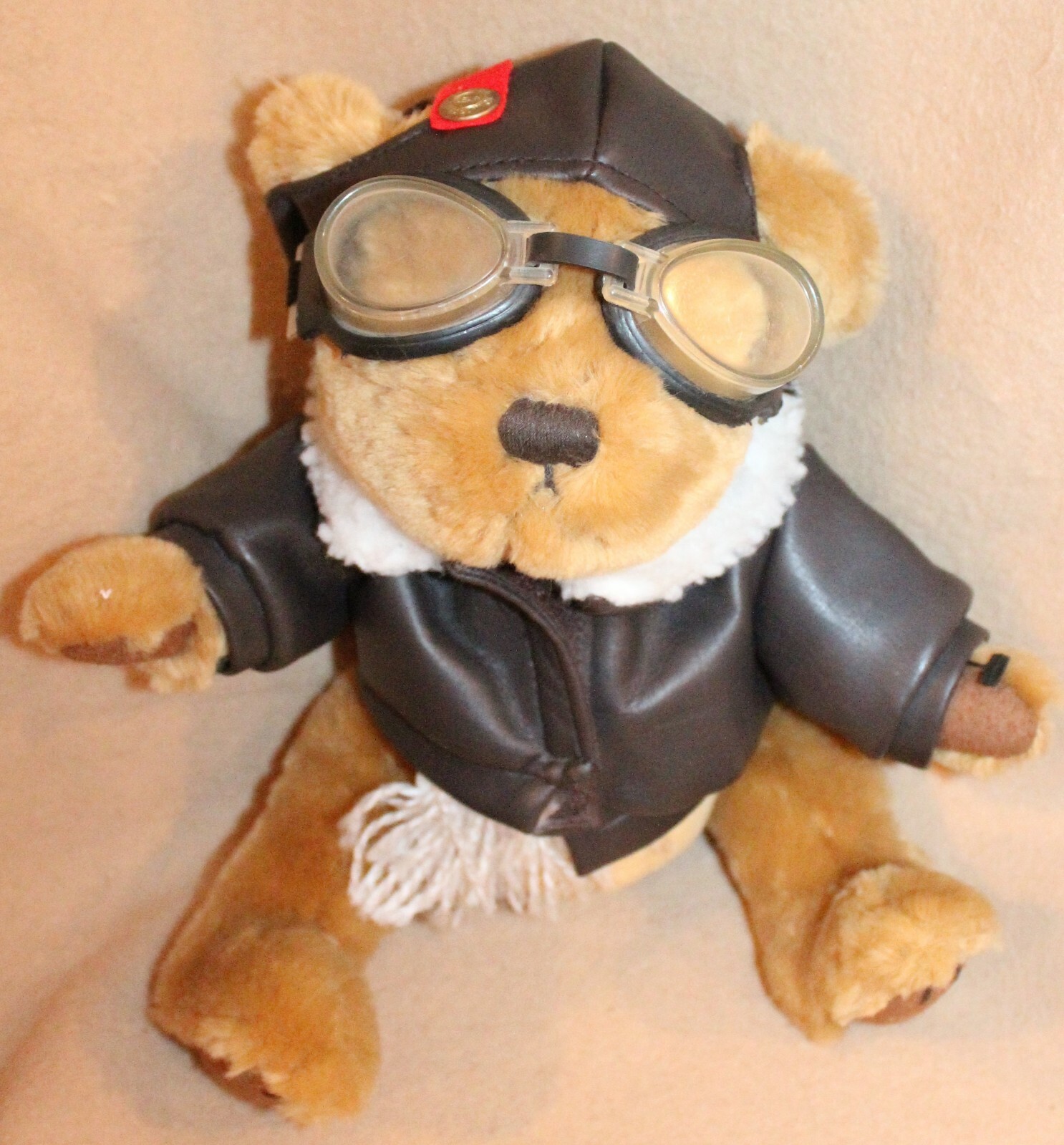 RADAR Teddy Bear 12" Plush Brass Button Collectibles Pilot Aviator ...