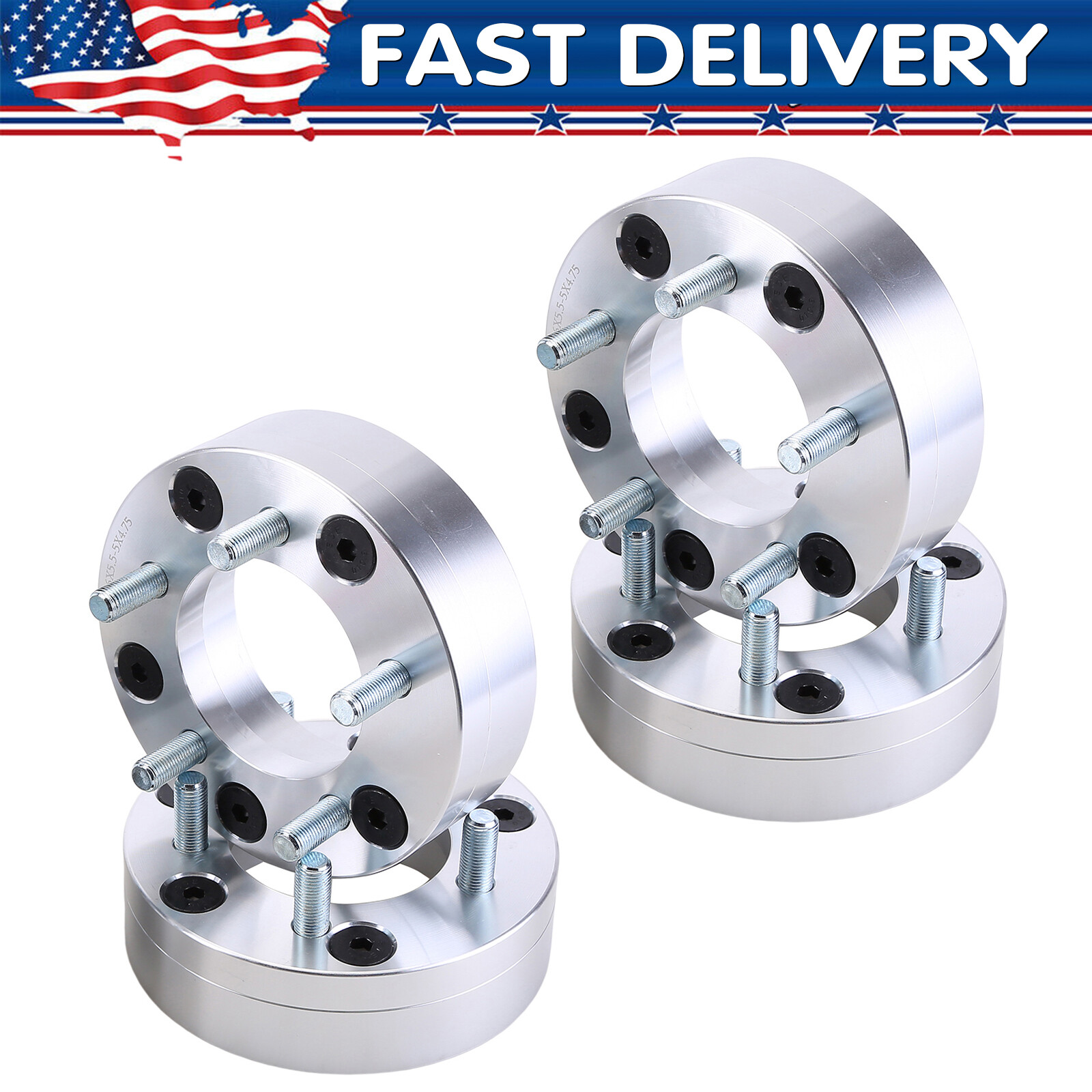 4 Wheel Adapters 2" Thick 6x5.5 To 5x4.75 | 6 Lug To 5 Lug | Gmc Chevy ...