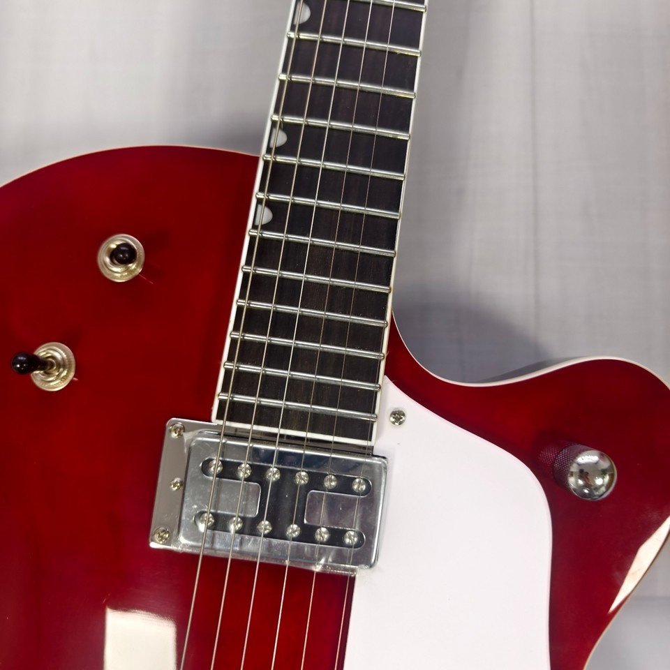 Bestseller Red hollow electric guitar with HH pickups and rosewood ...