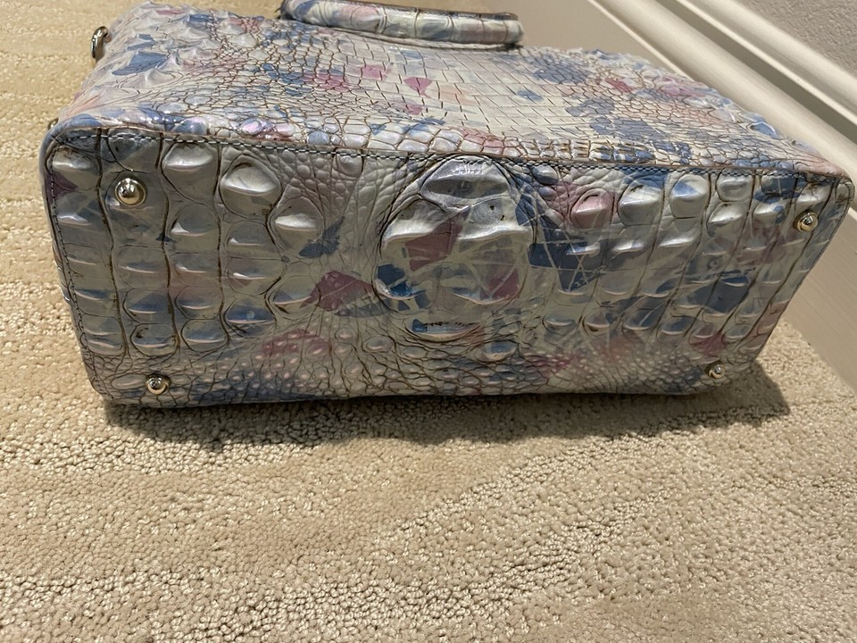 Brahmin Large Duxbury Reverie Melborne Leather Satchel NWT Marble | eBay