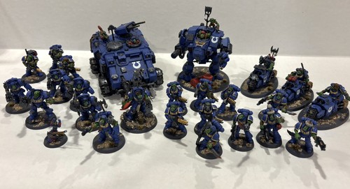 WARHAMMER 40K CUSTOM ORK ULTRAMARINES ARMY - KITBASH WELL PAINTED ...