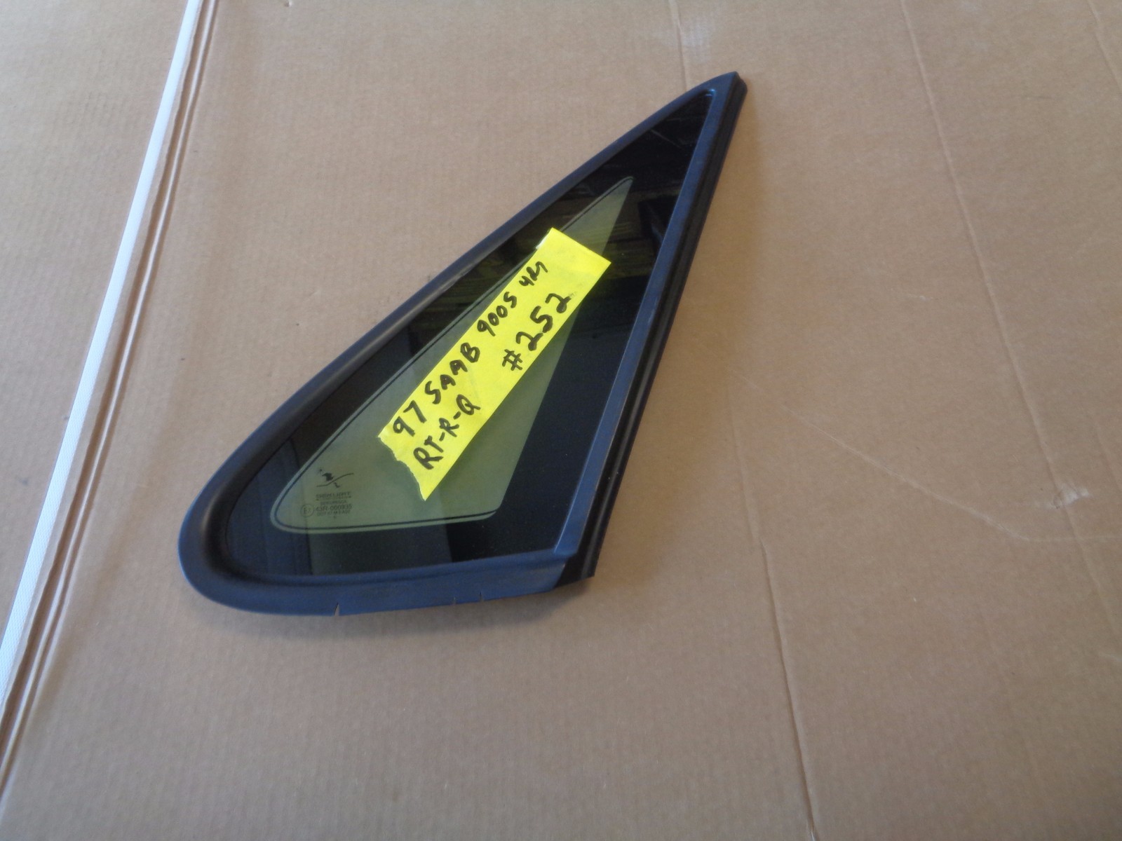 1997 saab 900s 900 s right rear passenger side quarter panel glass ...