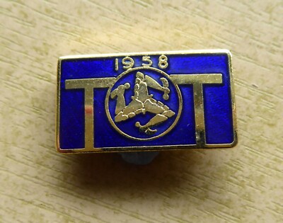 1958 ISLE OF MAN TT BADGE (COPY) - IoM MANX T.T. RACES - IDEAL BIRTHDAY ...