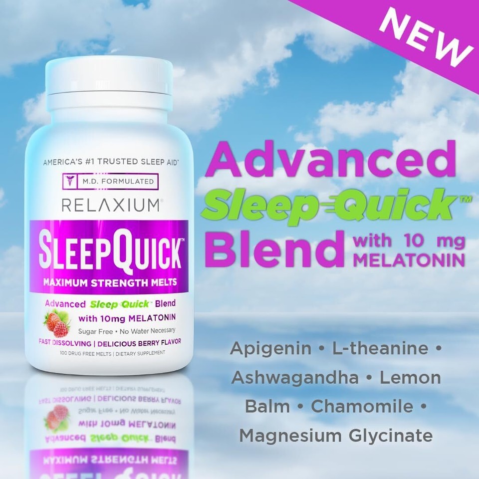 Relaxium Sleep Quick 100 Drug Free Melts - Better Sleep - Exp 5/2025 | eBay