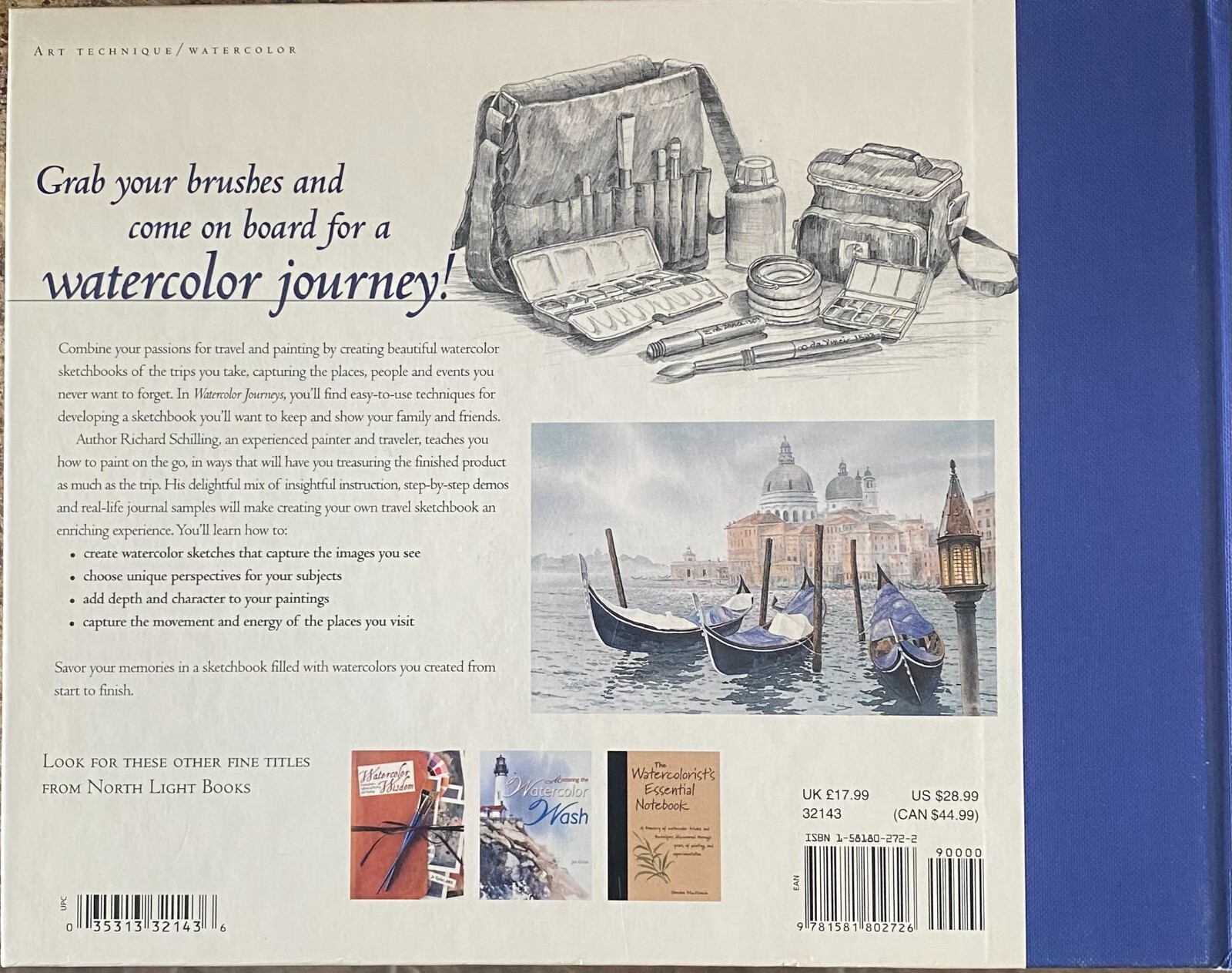 Watercolor Journeys by Richard Schilling (2003, Hardcover) for sale ...