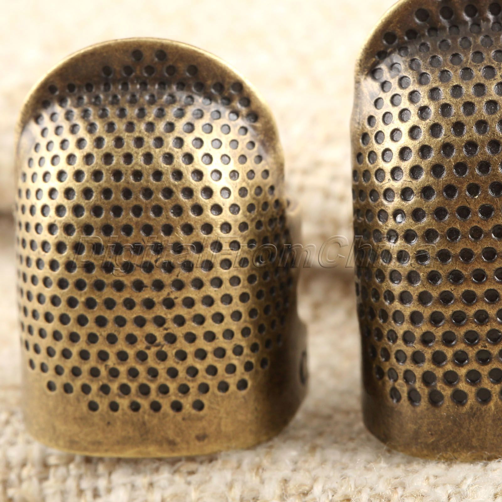 Antique Metal Brass Thimble Needles Partner Finger Protector DIY Sewing ...