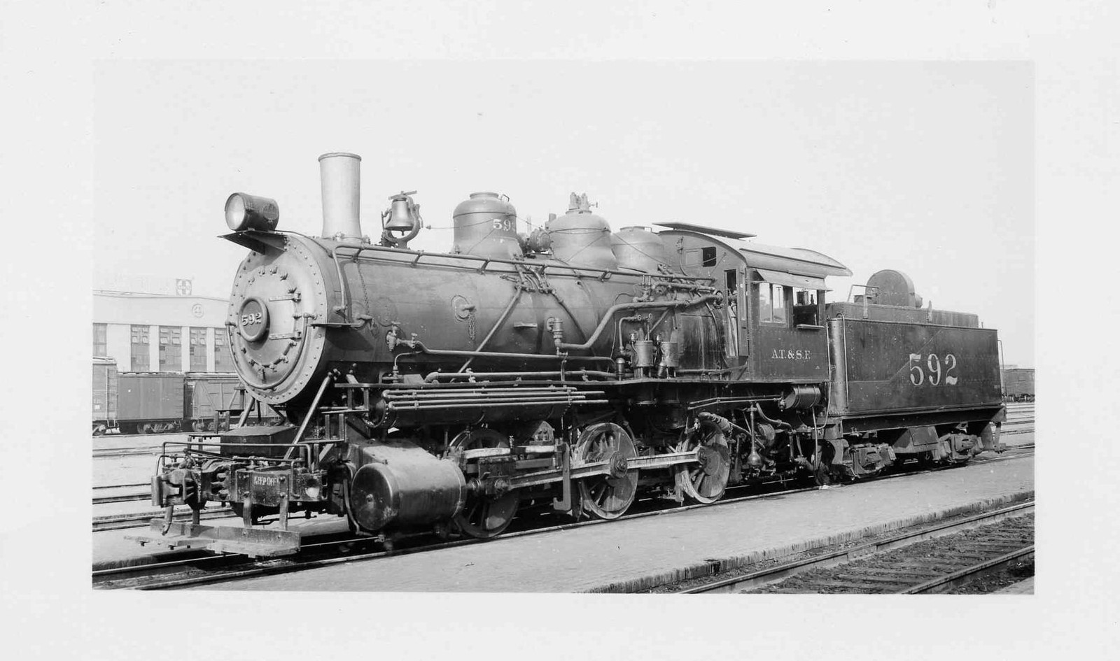 7E481 RPPC 1944/1950s AT&SF SANTA FE RAILROAD ENGINE #592 SAN ...